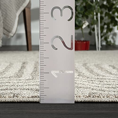 Abani Large Area Rug - Farmhouse Rugs, Stain and Shedding Resistant Large Area Rugs for Living Room, Brown Beige African Pattern Dining Room Rug, Rectangle Large Rugs 7'9" x 10'2"