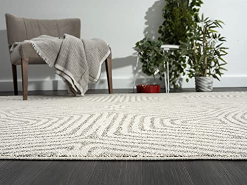 Abani Large Area Rug - Farmhouse Rugs, Stain and Shedding Resistant Large Area Rugs for Living Room, Brown Beige African Pattern Dining Room Rug, Rectangle Large Rugs 7'9" x 10'2"