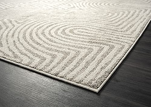 Abani Large Area Rug - Farmhouse Rugs, Stain and Shedding Resistant Large Area Rugs for Living Room, Brown Beige African Pattern Dining Room Rug, Rectangle Large Rugs 7'9" x 10'2"