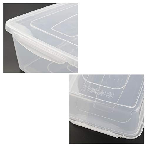 Gloreen Clear Storage Bin, 16 Quart Latch Bins/Containers/Boxes with Lid, Pack of 2