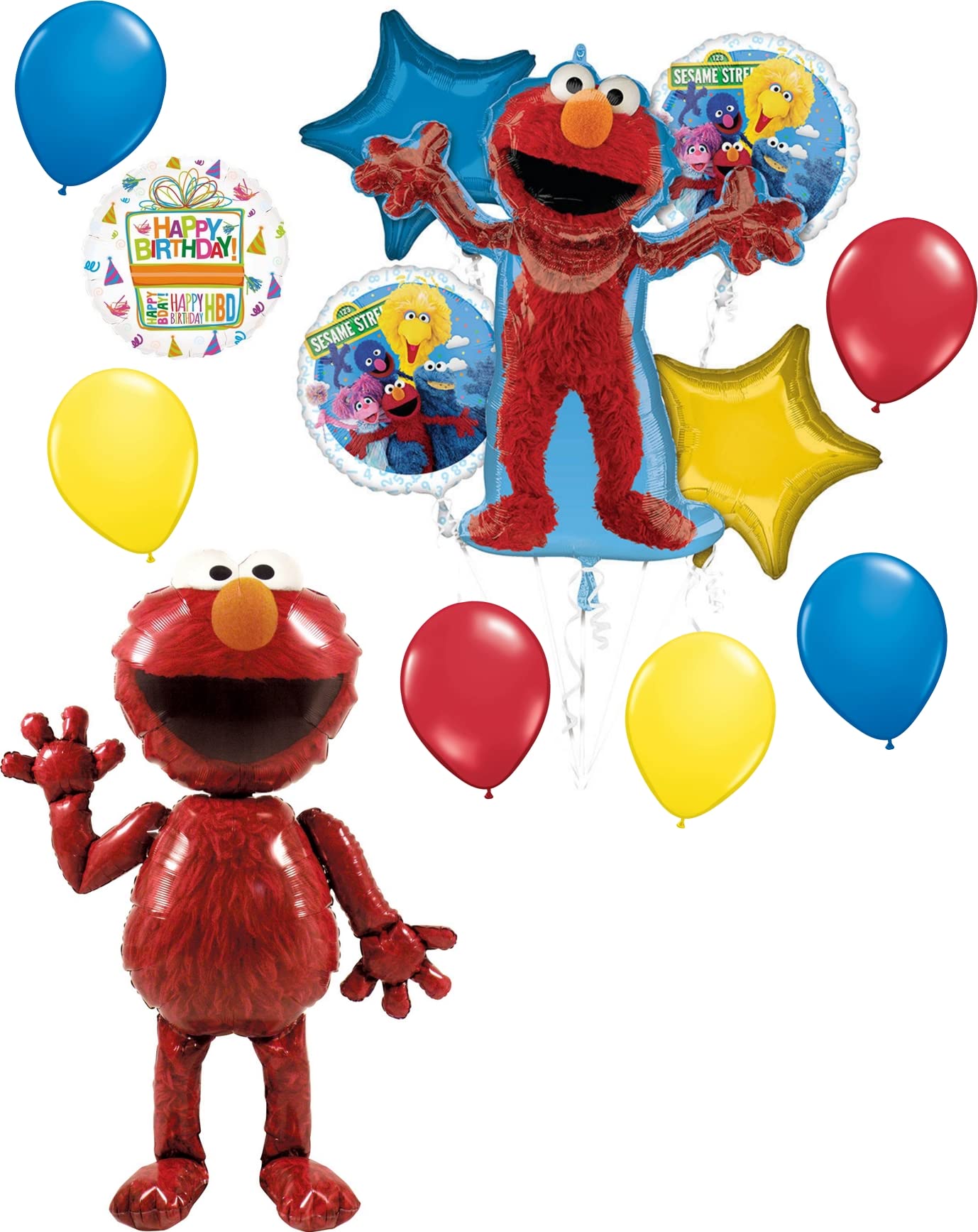 Anagram Elmo Birthday Party Supplies Giant 54 Inch Airwalkers Balloon Bouquet Decorations