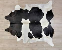 Small Cowhide Black and White Cow Hide Rug Natural Black White Cow Skin Leather Area Hair On 5 X 3