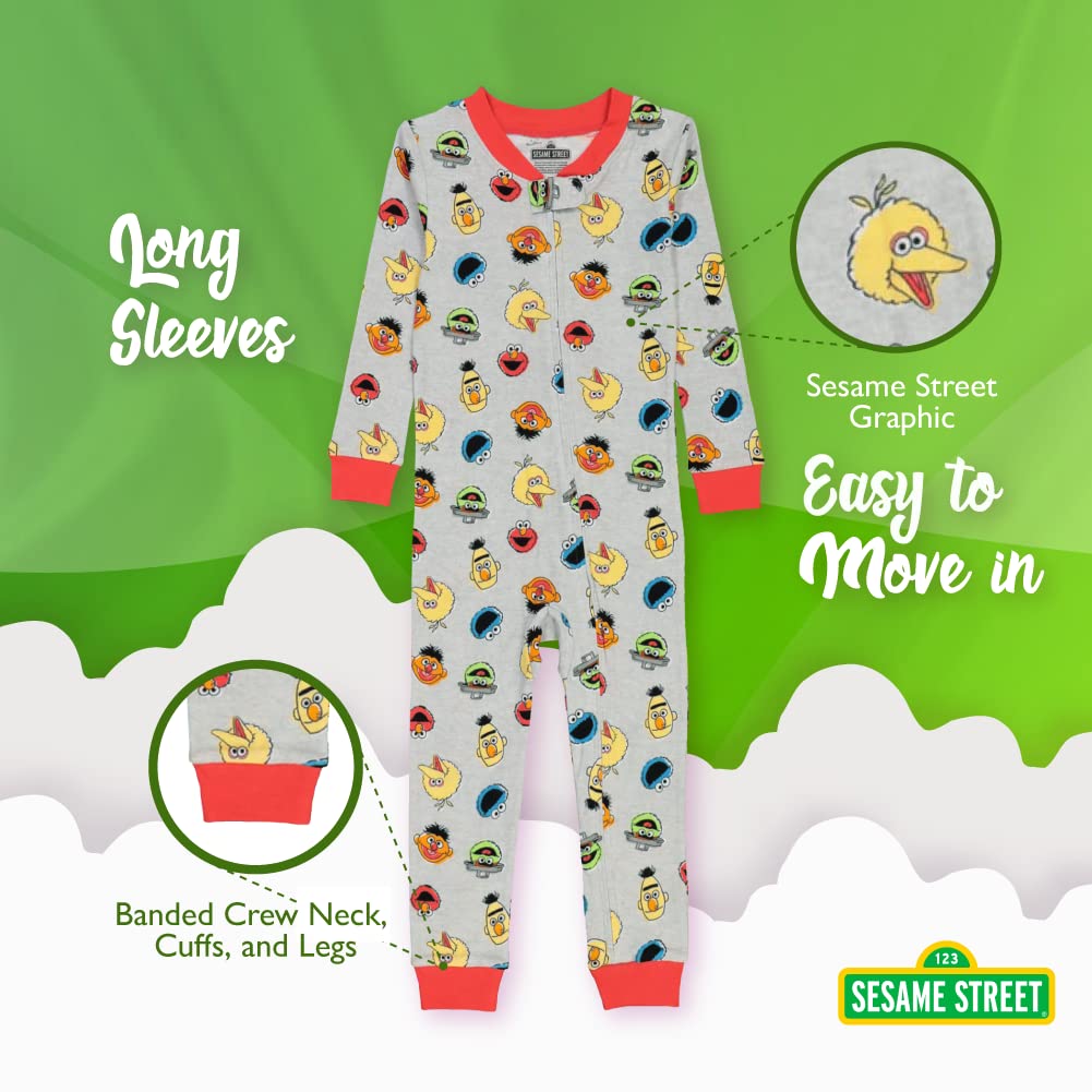 Sesame Street boys Footless Pajamas Baby and Toddler Sleepers, Sesame Pals, 12 Months US