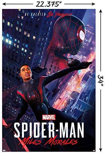 Trends International Marvel's Spider-Man: Miles Morales - Pose Wall Poster, 22.375" x 34", Unframed Version