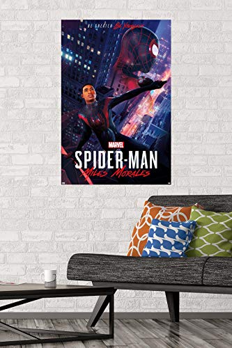 Trends International Marvel's Spider-Man: Miles Morales - Pose Wall Poster, 22.375" x 34", Unframed Version