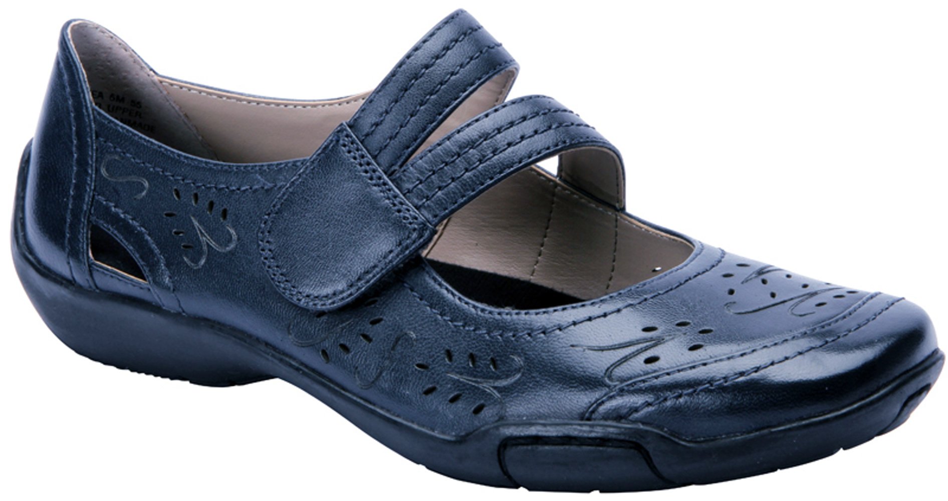 Ros Hommerson Chelsea 62005 Women's Casual Shoe: Navy Leather 10.5 Narrow (2A) Adjustable
