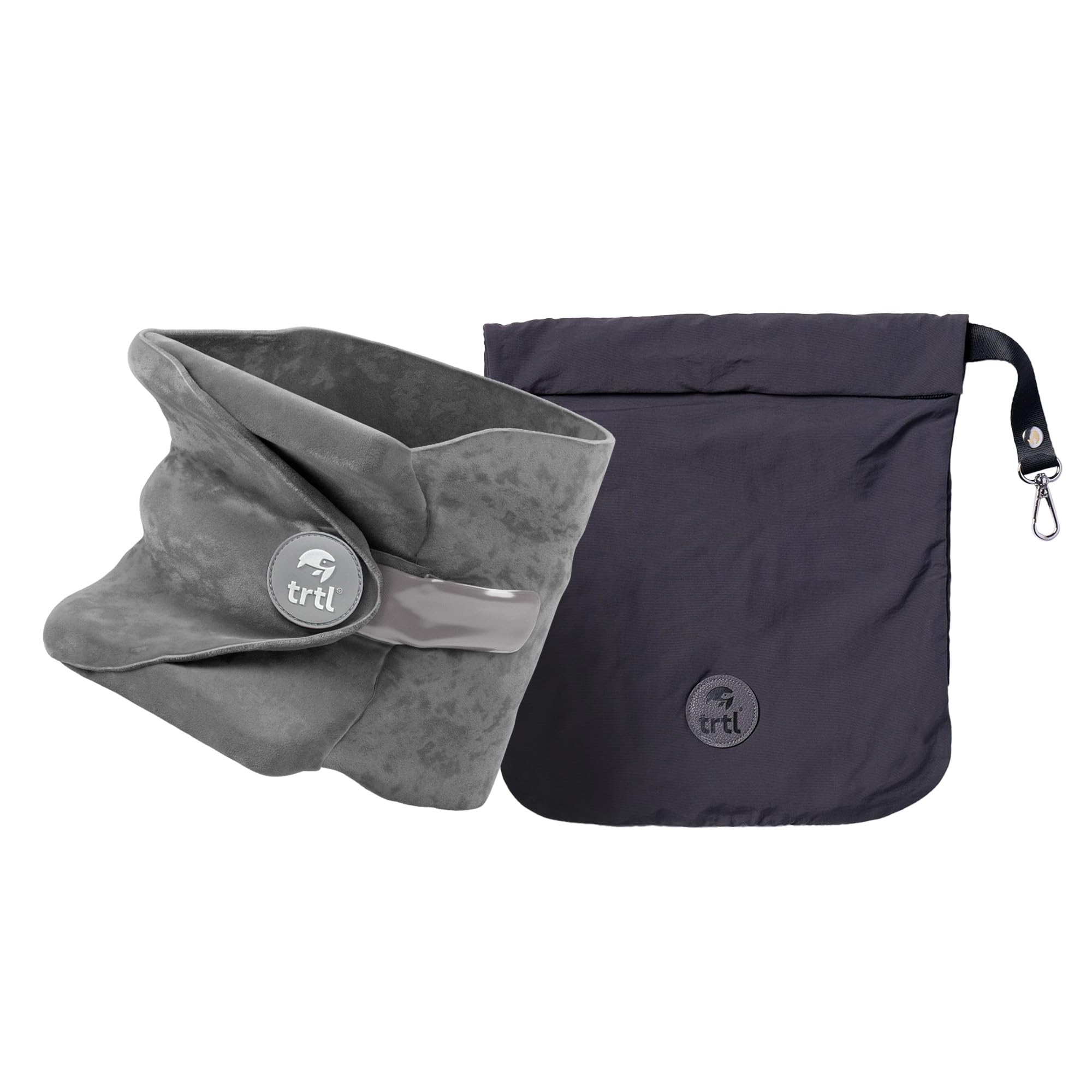 trtl Pillow - Scientifically Proven Super Soft Neck Support Travel Pillow - Machine Washable (Grey)âŚ