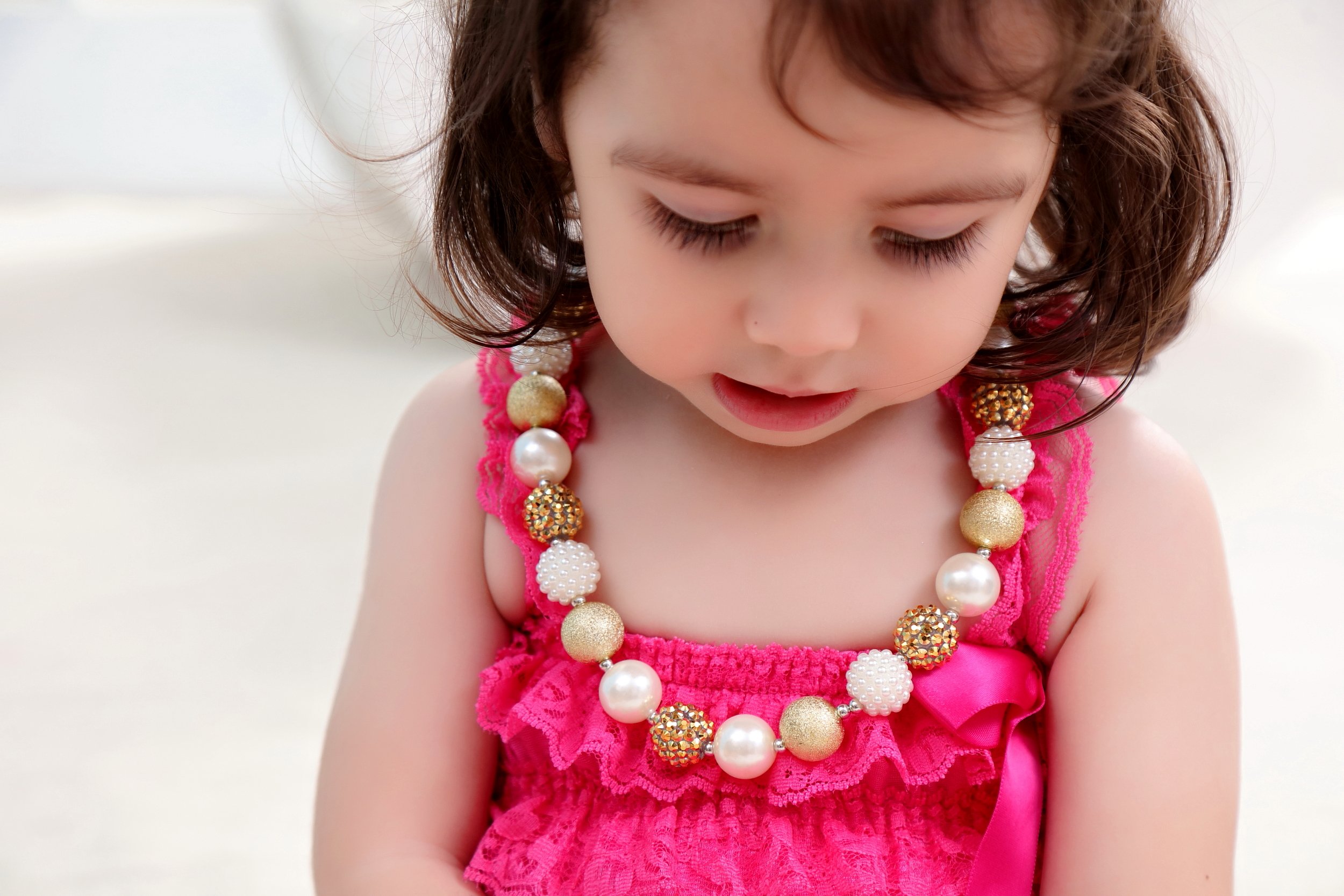 VCMART Girls Chunky Bubblegum Beaded Necklace & Bracelet Set,15.7"