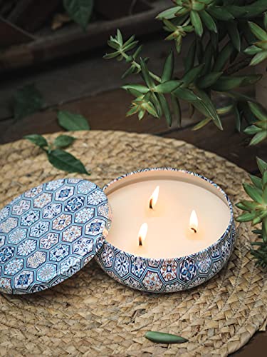Large Citronella Candles Indoor Outdoor Set 4 x12oz Decorative Citronella Candles Outdoor Candles