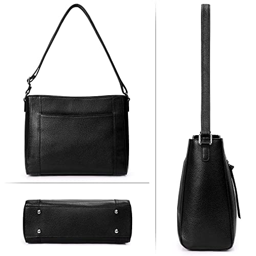 S-ZONE Medium Women Genuine Leather Crossbody Bags Cowhide Shoulder Handbag Ladies Purse