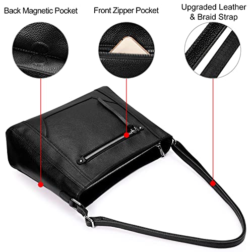 S-ZONE Medium Women Genuine Leather Crossbody Bags Cowhide Shoulder Handbag Ladies Purse