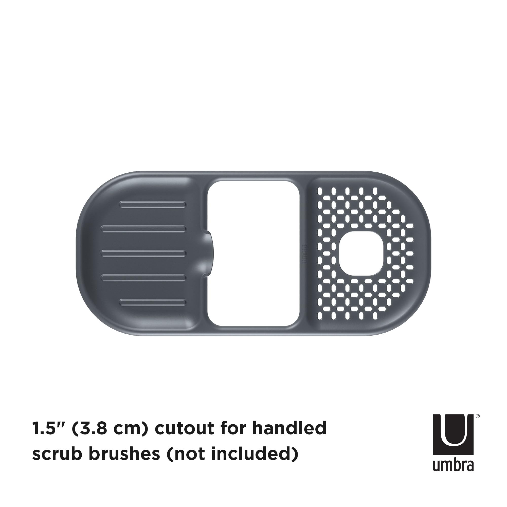 Umbra Sling Kitchen Sink Accessory, Double-Sided Sponge Holder, Charcoal