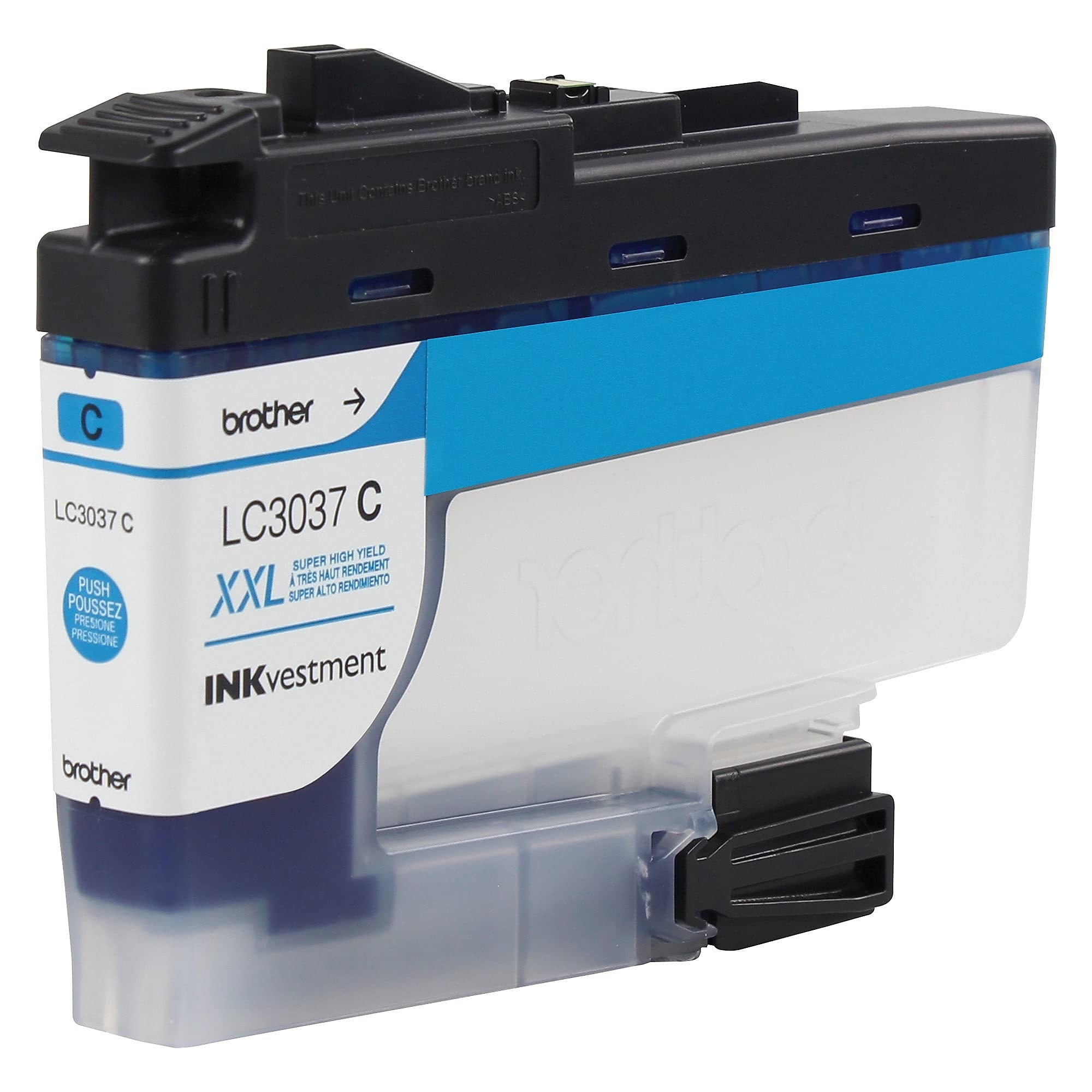 Brother Genuine LC3037C, Single Pack Super High-Yield Cyan INKvestment Tank Ink Cartridge, Page Yield Up to 1,500 Pages, LC3037, Amazon Dash Replenishment Cartridge