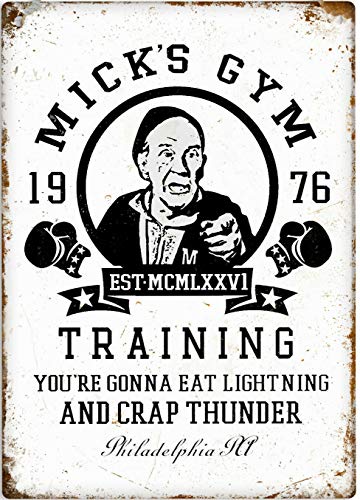 Micks Gym Vintage Retro Metal Tin Sign Plaque Decor Mighty Boxing Rocky Balboa 8 X 12 Inch Retro Tin Sign…