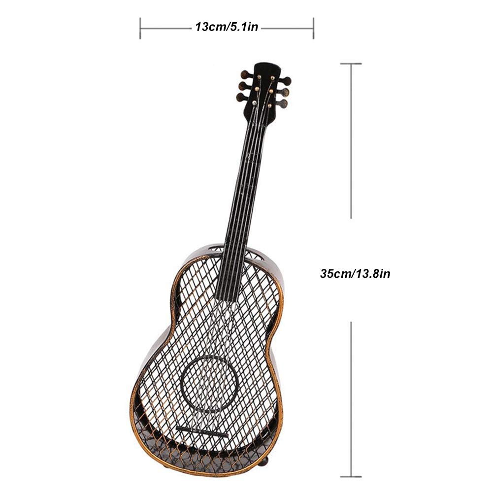 Guitar Shaped Box Cork Holder, Guitar Shaped Wine Cork Container Wine Bottle Stopper Organizer Home Decoration
