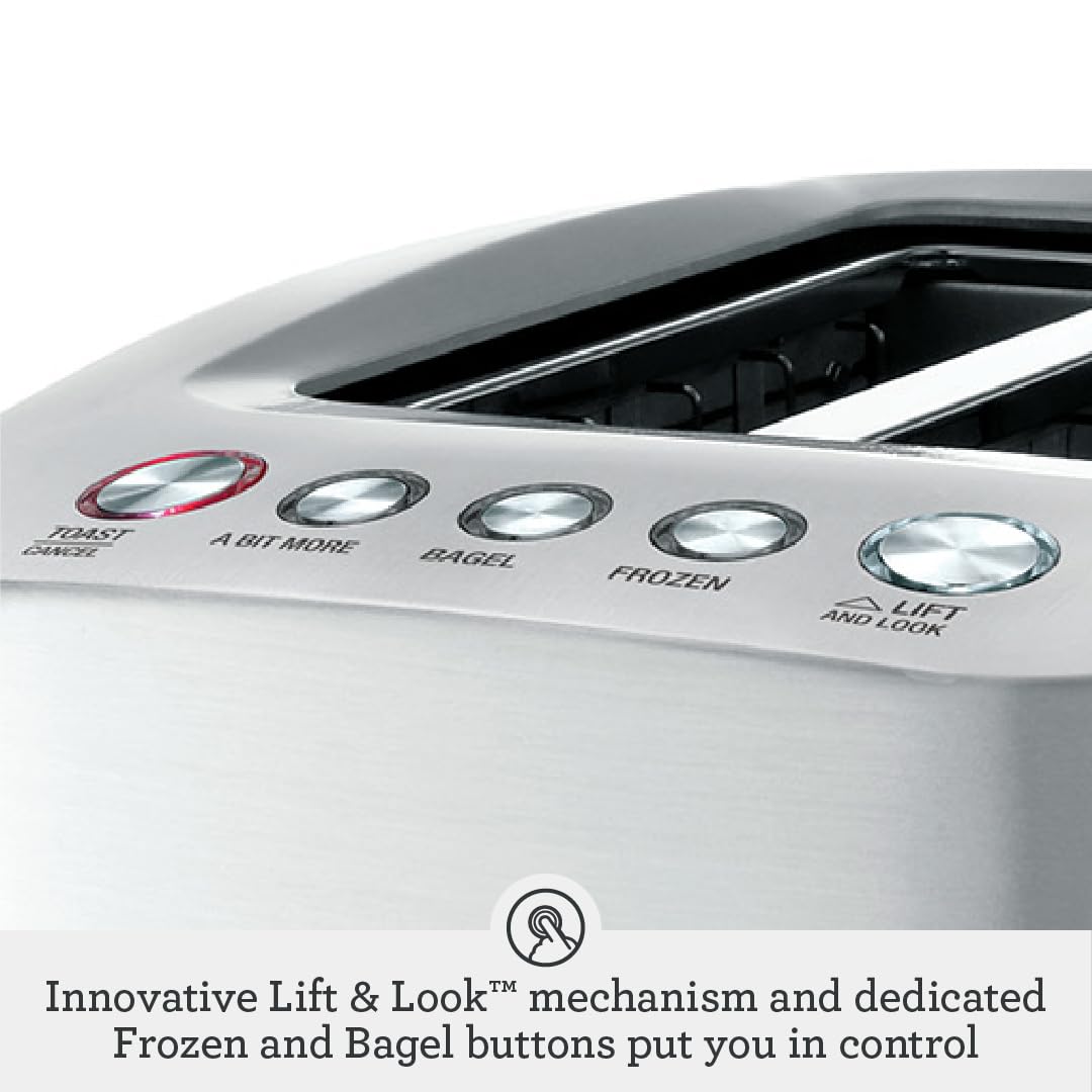 Breville BTA820XL Die-Cast 2-Slice Smart Toaster, Brushed Stainless Steel