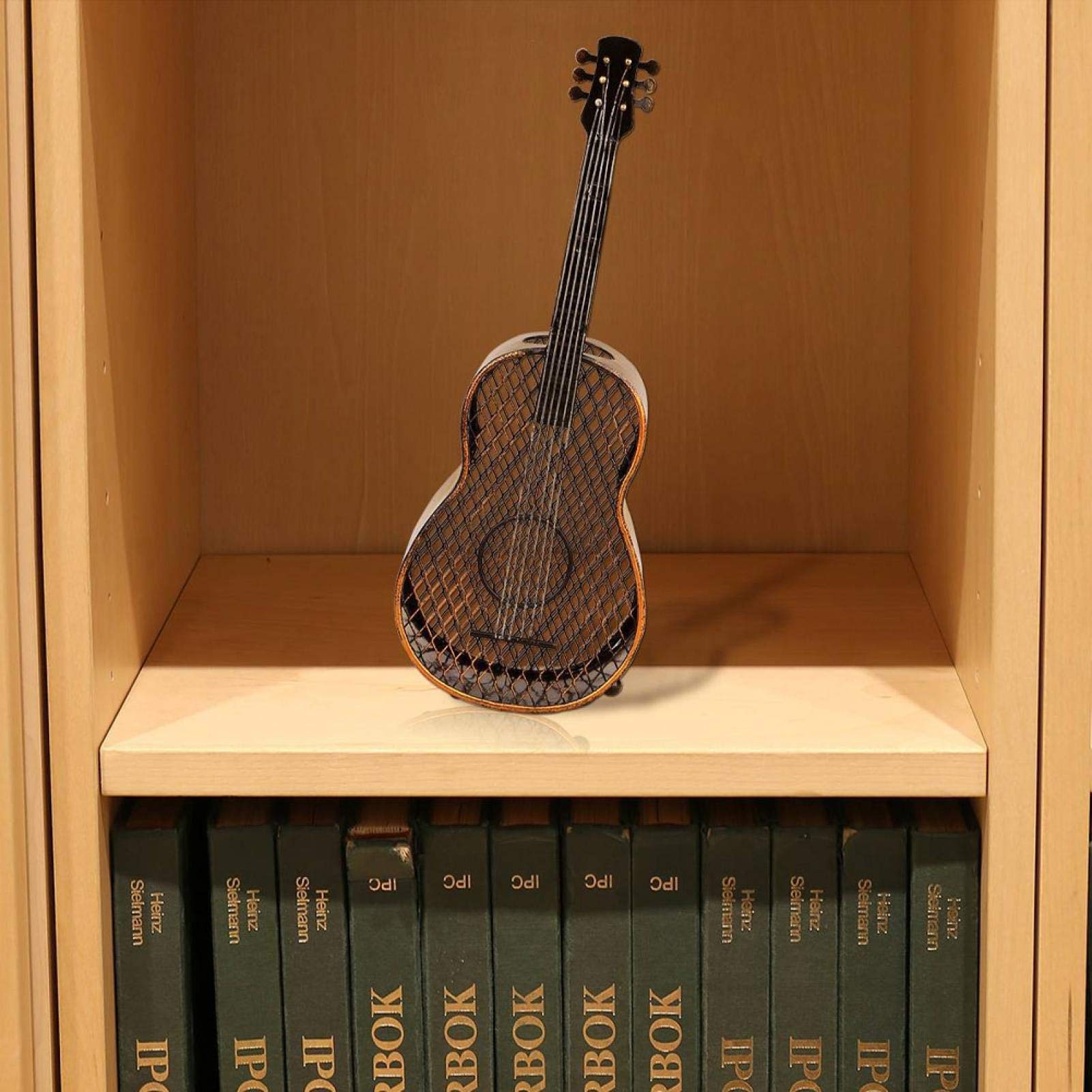Guitar Shaped Box Cork Holder, Guitar Shaped Wine Cork Container Wine Bottle Stopper Organizer Home Decoration