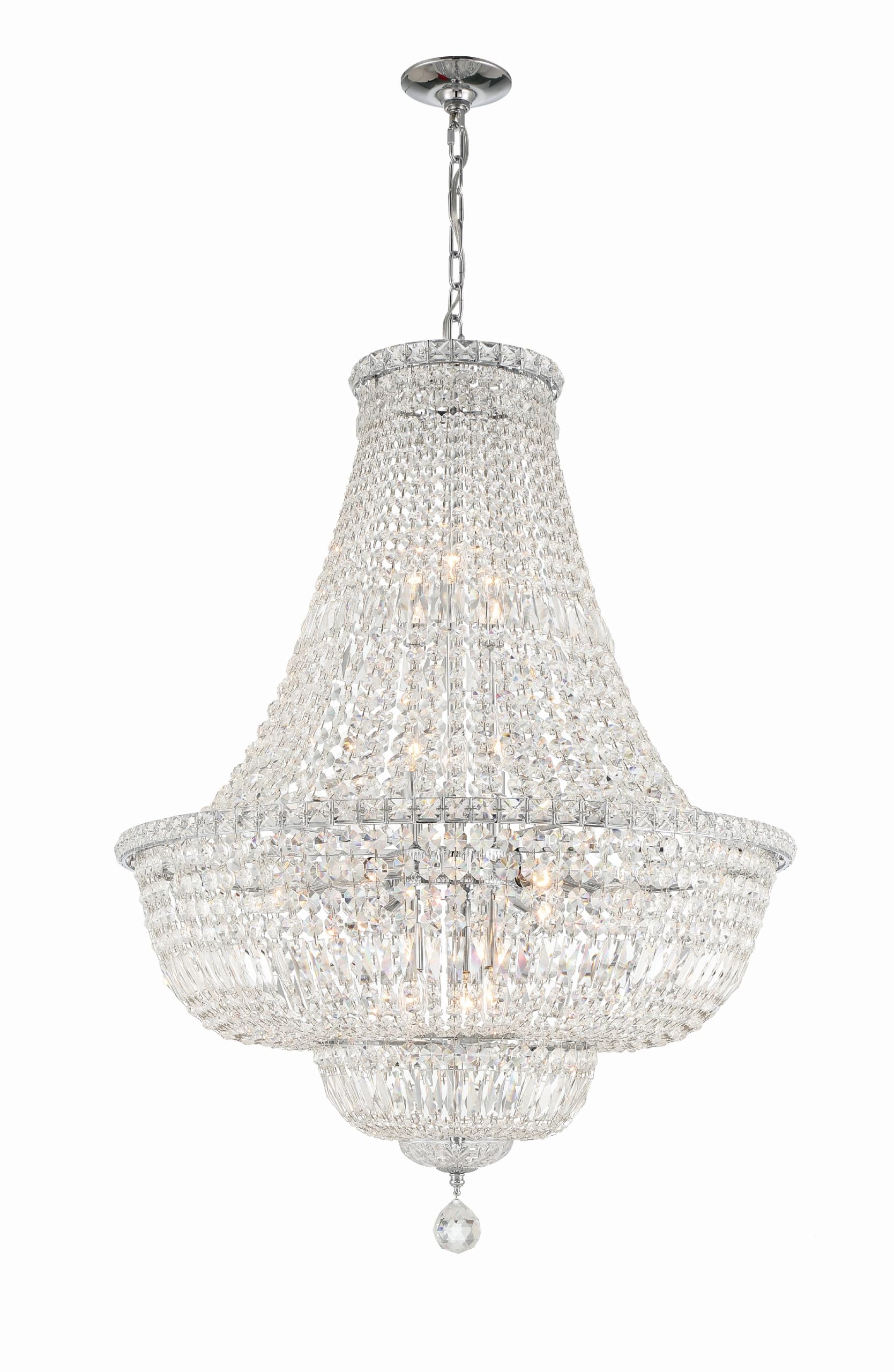 Crystorama Roslyn 15 Light Polished Chrome Chandelier