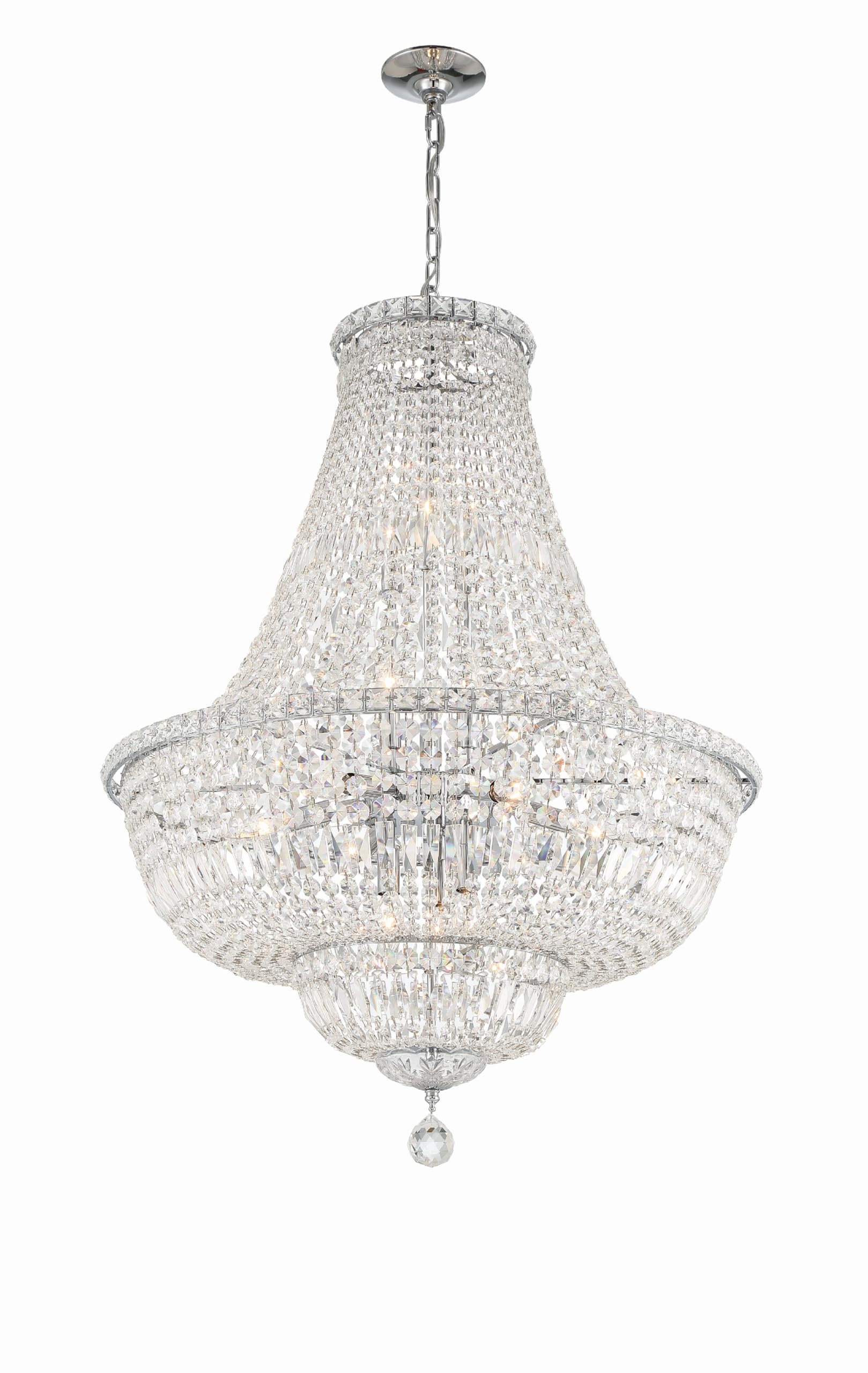 Crystorama Roslyn 15 Light Polished Chrome Chandelier