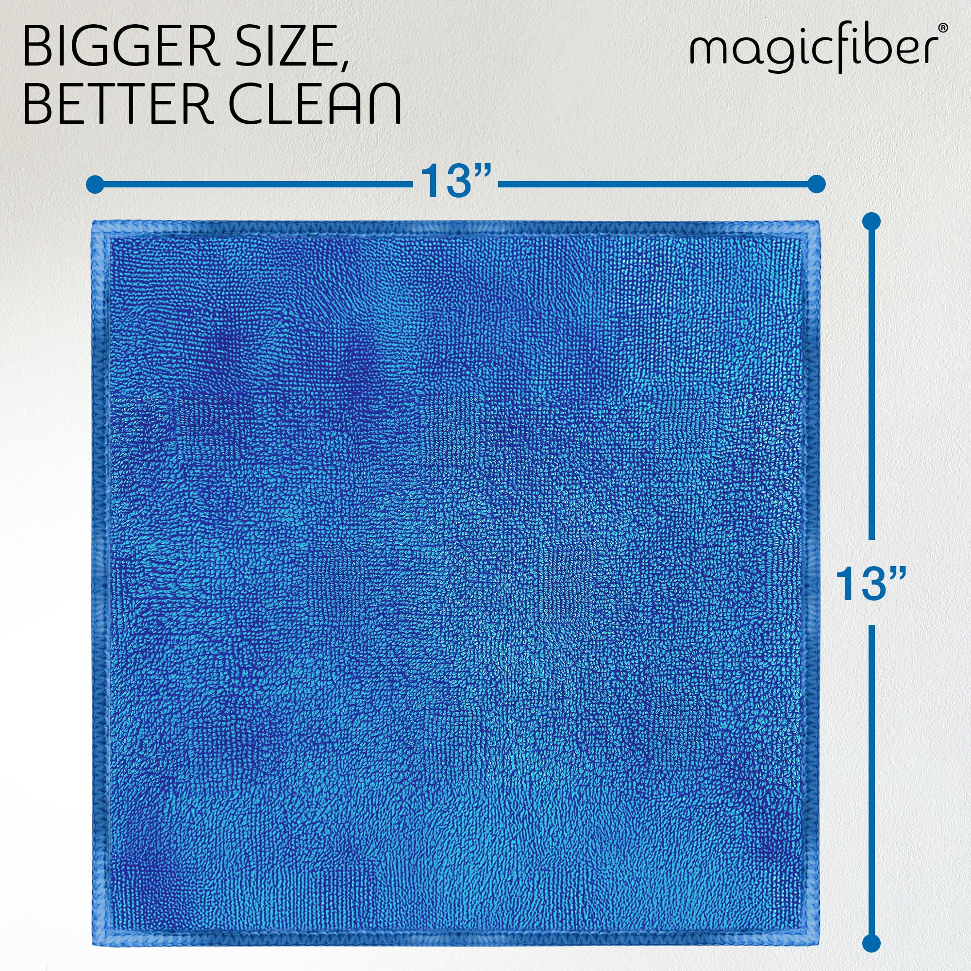 MagicFiber Microfiber Cleaning Cloth (12 Pack,13x13 in) - Thick, Soft, & Ultra Absorbent Reusable Microfiber Cleaning Rags, Micro Fiber Cloths for Dusting, Windows, Kitchenware, Cars and More!