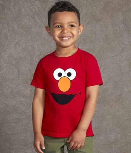 Elmo Face Toddler T-Shirt (4T) Red
