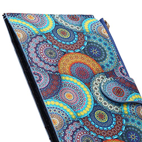 Badiya Womens Wallet RFID Blocking Bifold Multi Card Holder Wallets Large Capacity Cellphone Purse with Zipper Pocket Gift