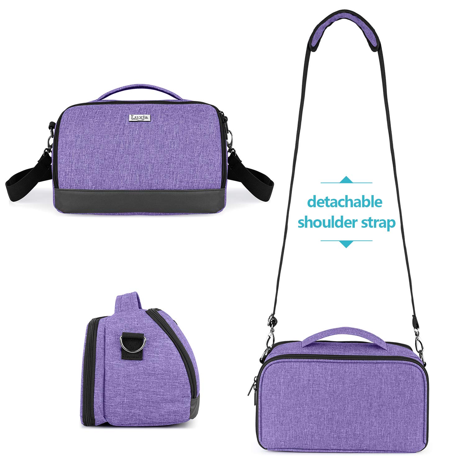 Luxja Carrying Case Compatible with Cricut Joy, Bag Compatible with Cricut Joy and Tool Set (with Accessories Storage Section), Purple (Bag Only, Patent Design)