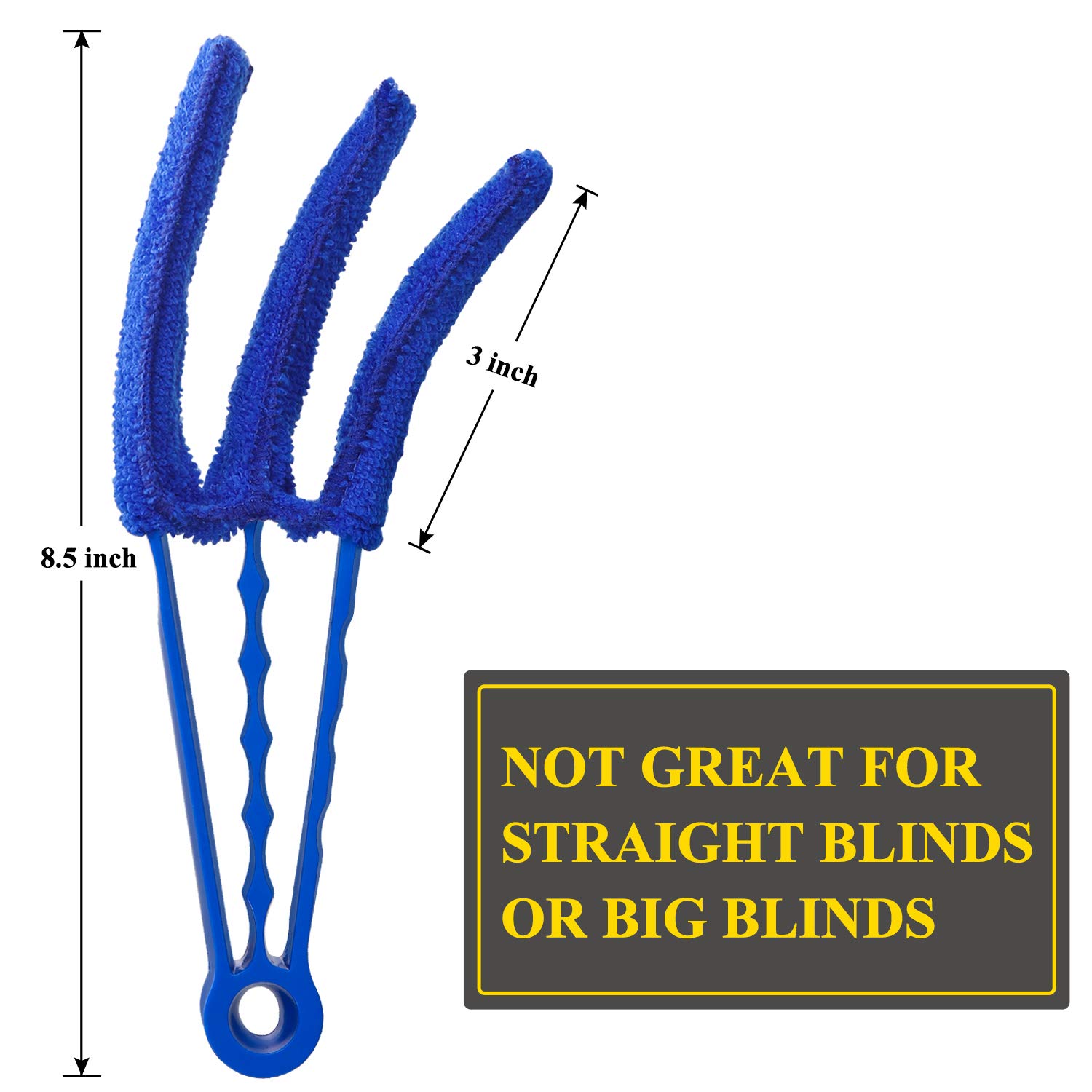 HIWARE Window Blind Cleaner Duster Brush with 5 Microfiber Sleeves - Blind Cleaner Tools for Window Shutters Blind Air Conditioner Jalousie Dust