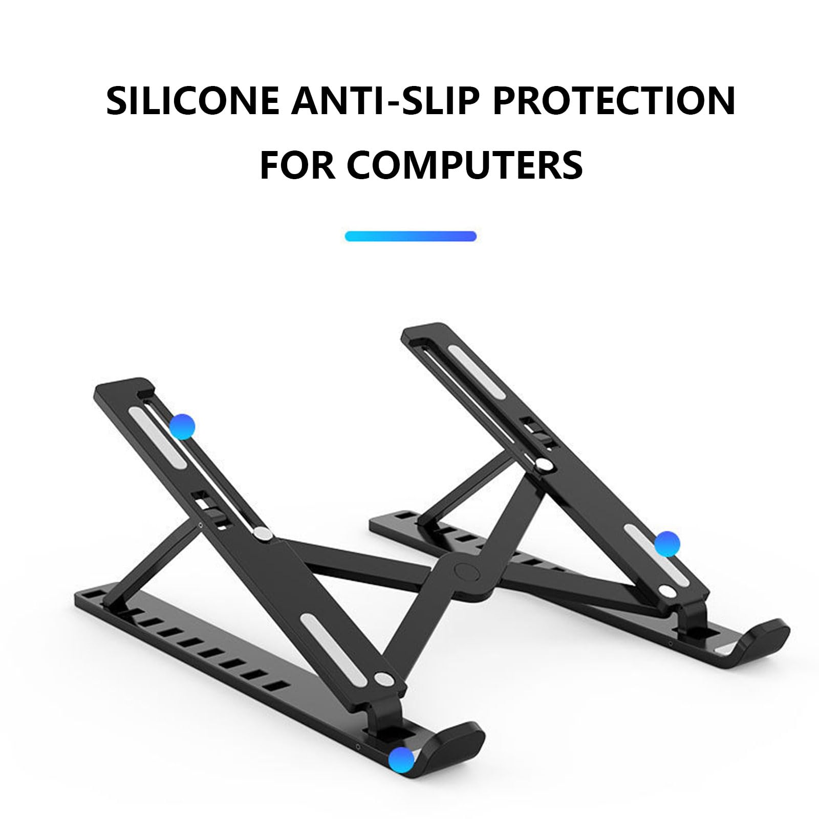 Laptop Stand, Laptop Stand Cooling Pad for Desk, Stable Laptop Stand/Riser ABS Material Laptop Stand for Tablet Computer, for Mac,Lenovo,10-17 Laptop, Large, Black