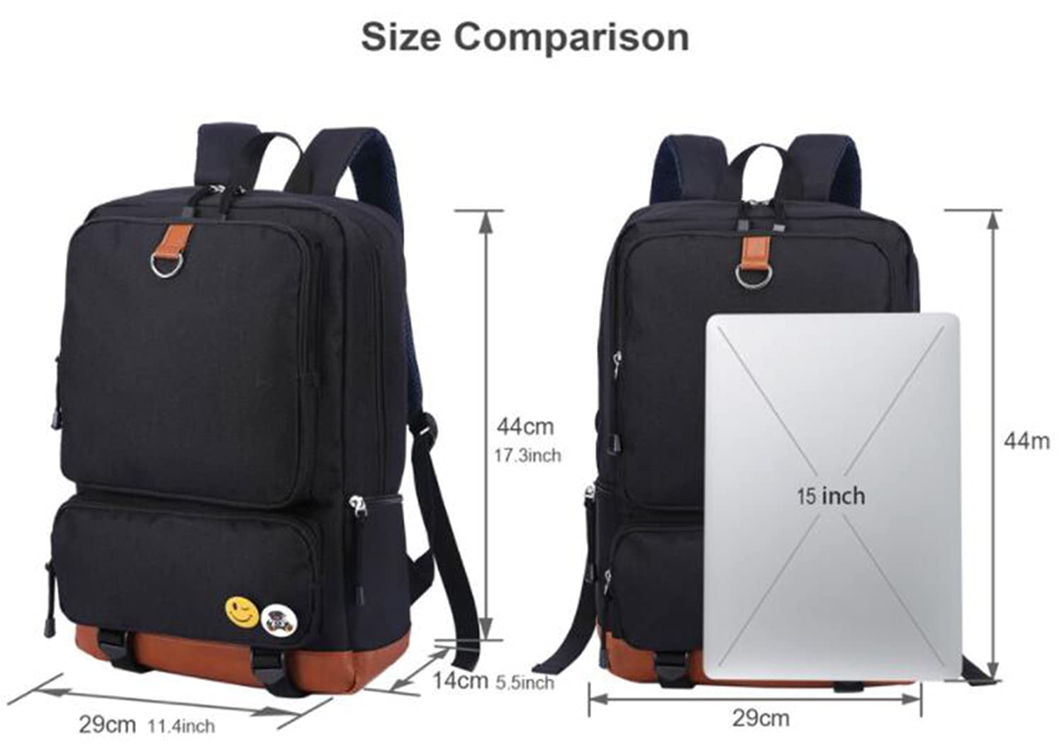 WANHONGYUE Anime The Seven Deadly Sins Luminous Backpack School Bag Student Bookbag Laptop Rucksack Daypack Black