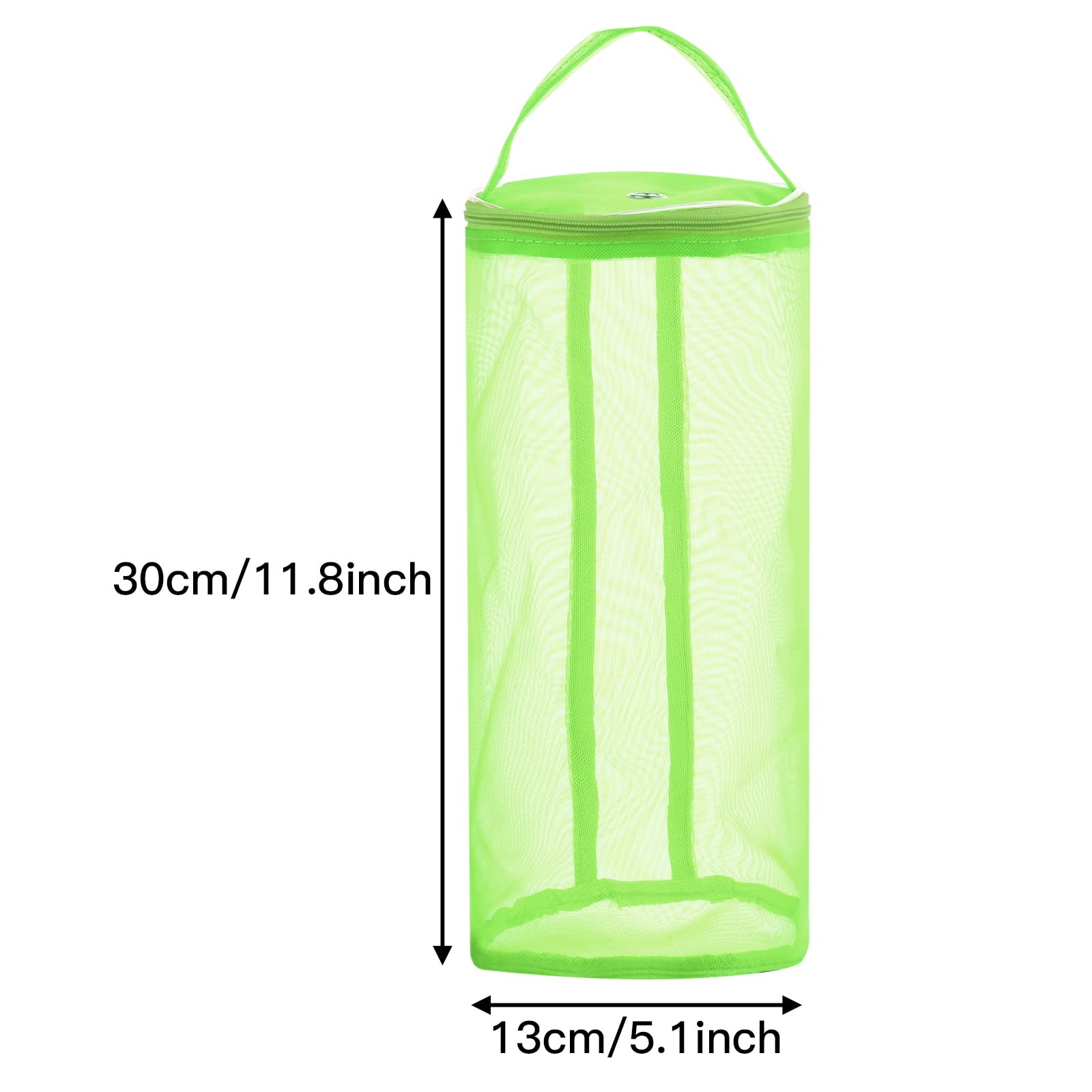 2 Pieces Empty Yarn Storage Bags, Mesh Holder Yarn Storage Organizer, Mini Yarns Drum Knitting Bag for Carry Crochet Hooks Sewing Accessories Storage Tote Bag (Light Green)
