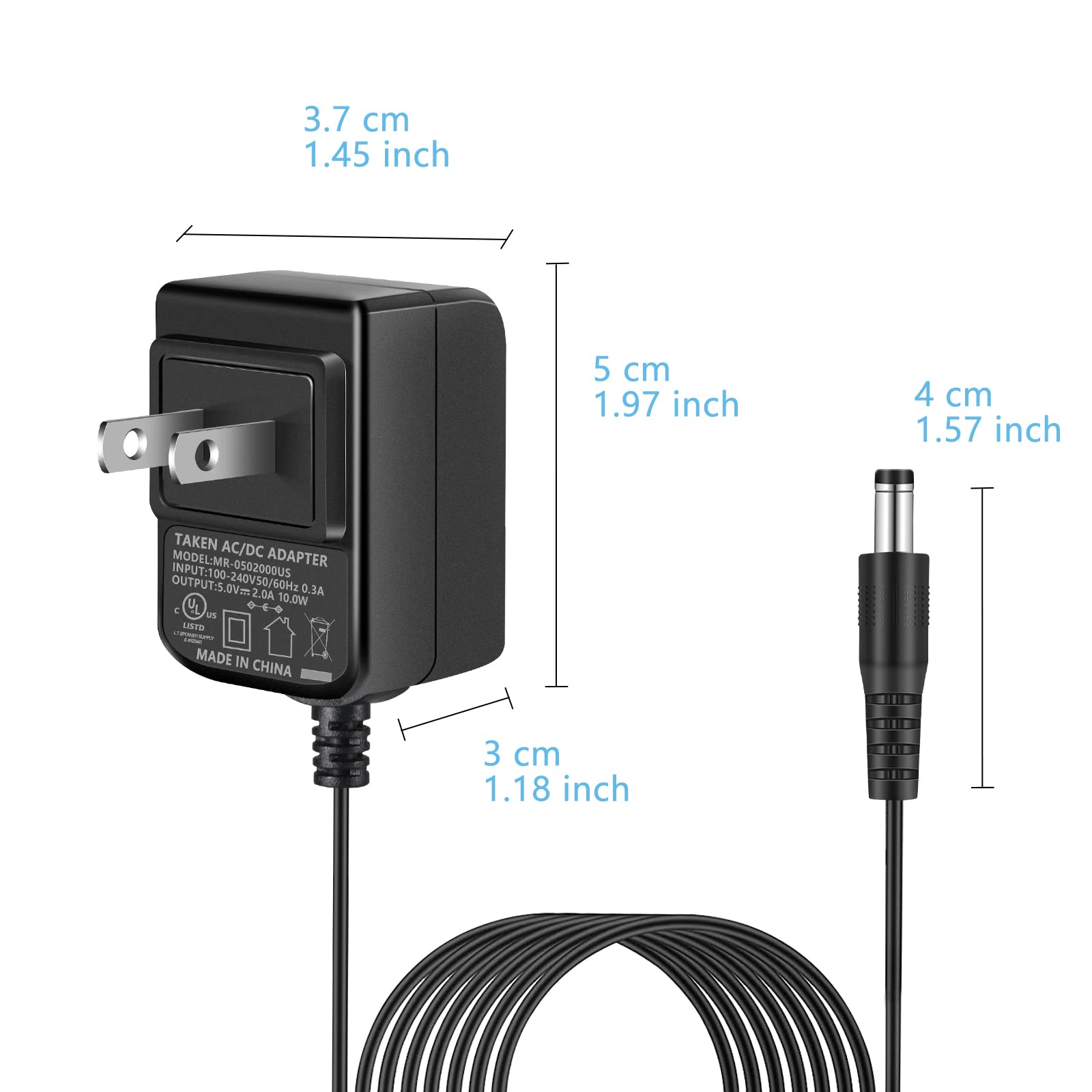 5V Replacement Cord for Graco Swing, Simple Swing, Glider LX, Glider Petite LX, Glider Elite, Glider Premier, Sweetpeace, Sweet Snuggle, DuetConnect LX, DuetSoothe (8.2FT)