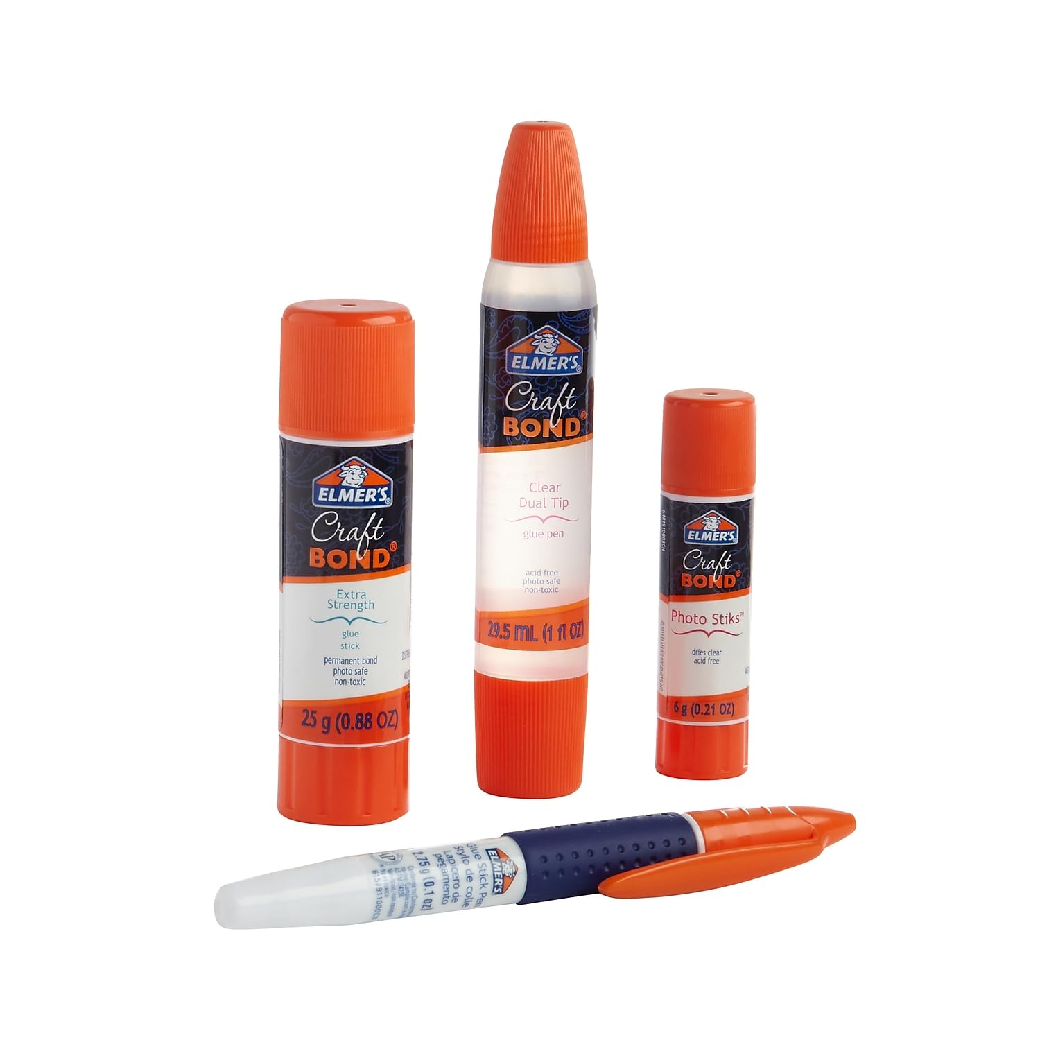 Elmer's CraftBond Scrapbook Glue, 4 Piece Set, Natural
