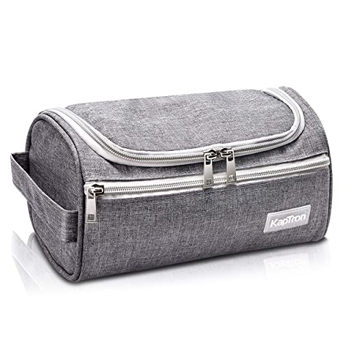 Travel Toiletry Bag – Small Portable Hanging Cosmetic Organizer for Men Women, Makeup, Toiletries, Hygiene Accessories, Shaving Kit, Clippers and Grooming Tools, Waterproof, Bathroom, Shower, Gym