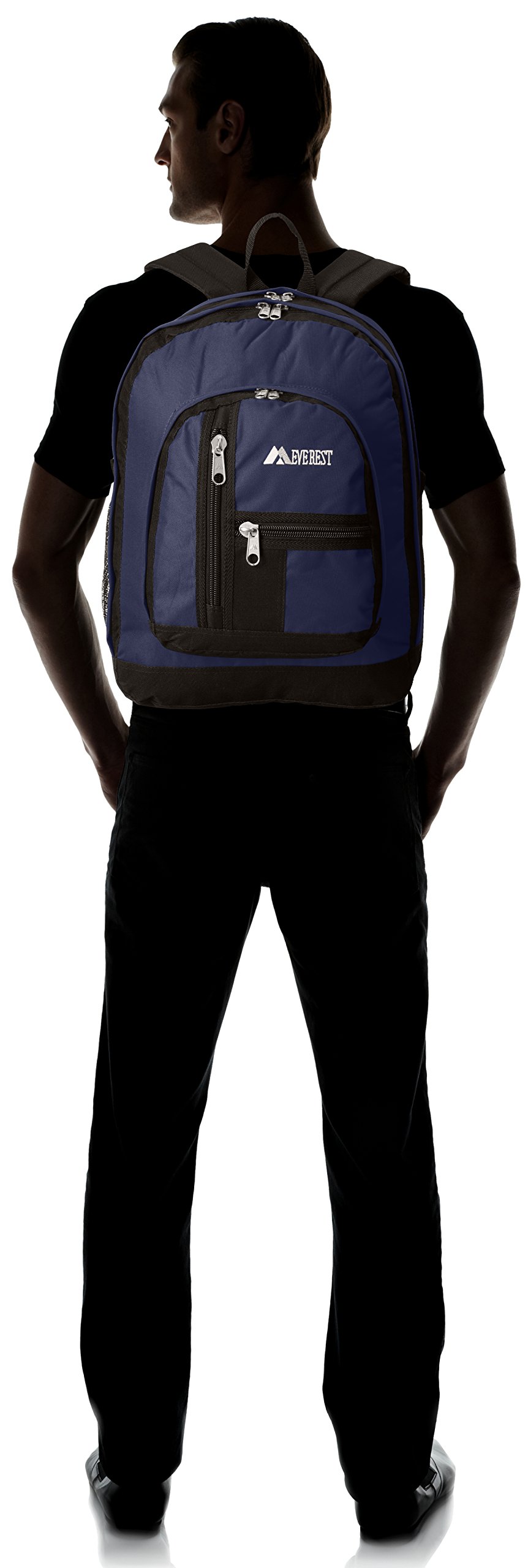 Everest Double Main Compartment Backpack, Navy, One Size