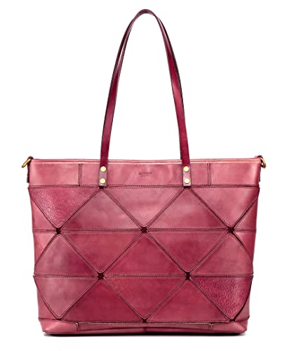 OLD TREND Genuine Leather Prism Tote Bag (Lilac)