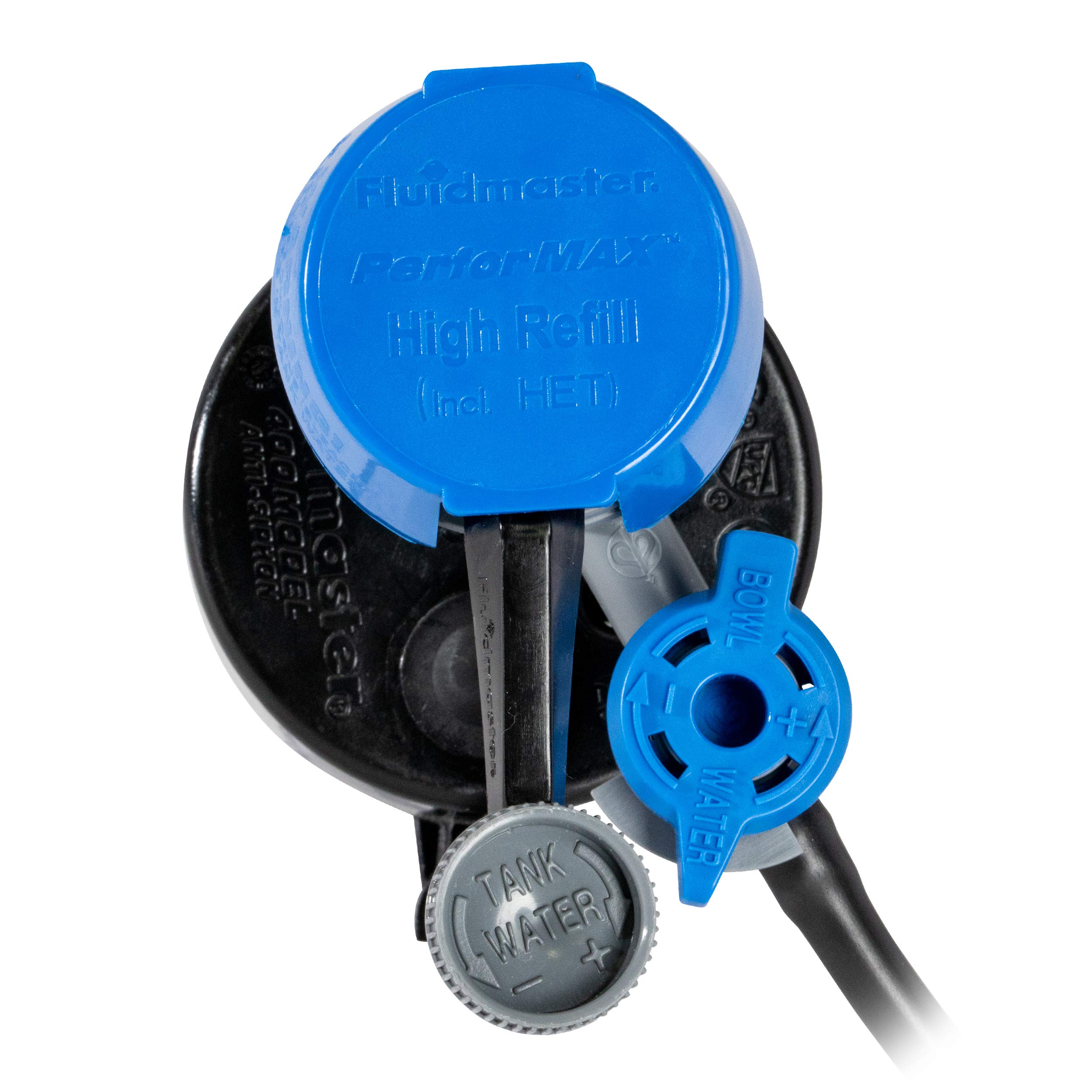 Fluidmaster 400H-5003 Performax Universal Toilet Fill Valve with Tank and Bowl Water Control 2-Pack, Blue