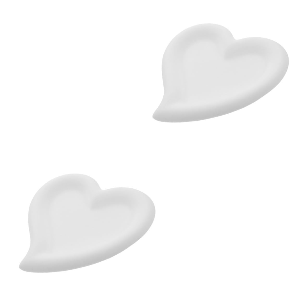 ABOOFAN 2pcs Nail Jewelry Tray Earring Dish Bathroom Vanity Tray Entryway Key Dish Decorative Dish Heart Shaped Trinket Dish Jewelry Dresser Ring Storage Holder Organizer Plaster Necklace