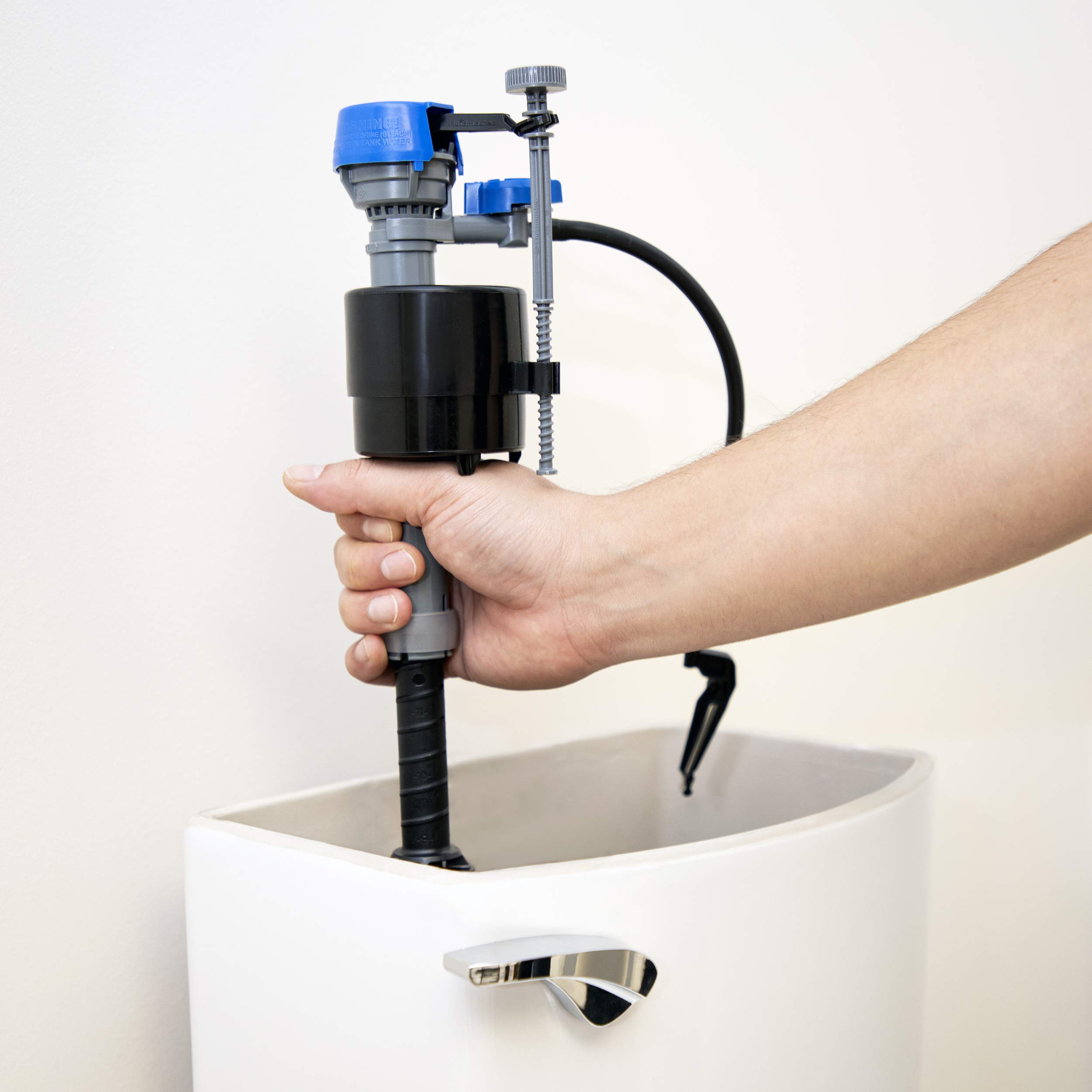 Fluidmaster 400H-5003 Performax Universal Toilet Fill Valve with Tank and Bowl Water Control 2-Pack, Blue