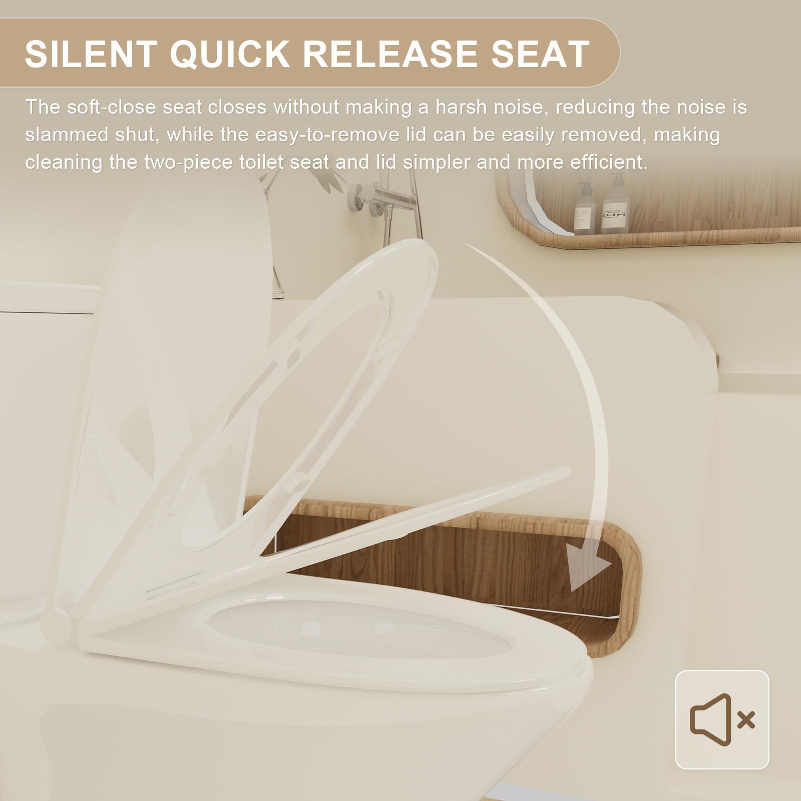 Simple Project 16inch Two-piece Elongated Toilet Single Flush 1.28gpf Toilet With Comfortable Soft Close Seat, Toilets For Bathrooms Comfort Height Elongated - White