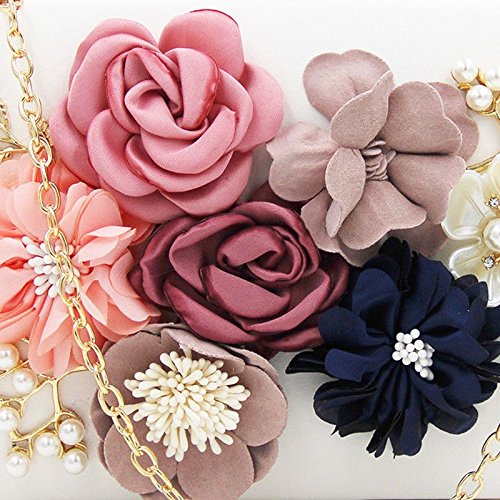 Soaying Women Clutch Purses and Handbags for Women Wedding Prom Party, White