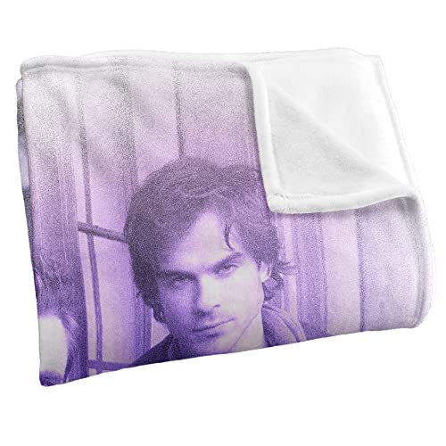 Vampire Diaries Stefan and Damon Officially Licensed Silky Touch Super Soft Throw Blanket 50" x 60"
