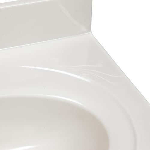 31 Inch Cultured Marble Vanity Top with Backsplash, Improved Package, Ivory β Design House, 586289