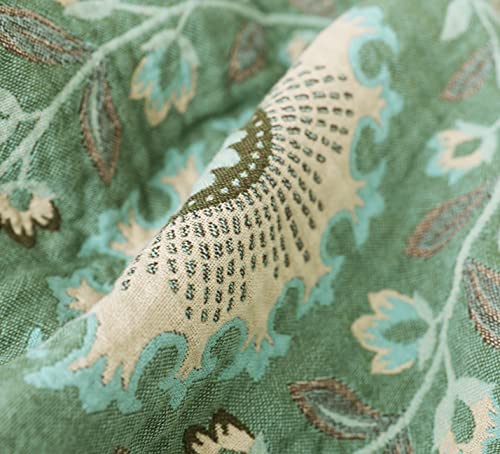 Heather Touch 100% Cotton Blanket Queen 78x90 Boho Oversized Throw Chair Covers with Tassels Lightweight Breathable Decorative Bed Blanket 4 Layers Muslin Couch Slipcover Sofa Protector Sunflower