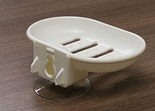 Soap Dish Suction Cup Adhesive Shower Holder Kitchen Sink on Wall Counter top Bottom Japan