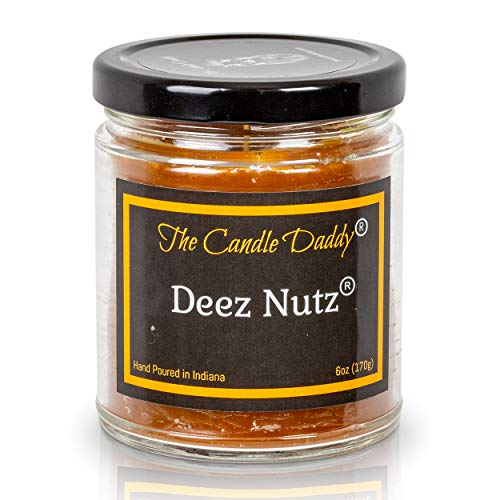 Deez Nutz - Funny Banana Nut Bread Scented Candle - Christmas, New Years - Long Burn Time - Hand Poured in USA - 6oz