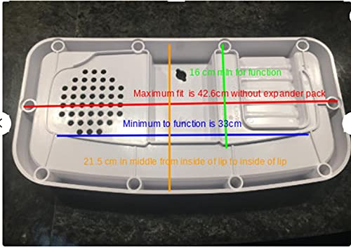 SinkTwice for toilet tanks 15.25" - 16.8" wide (measured with lid off)