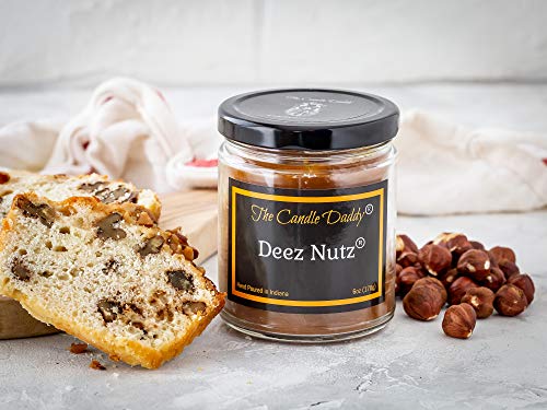 Deez Nutz - Funny Banana Nut Bread Scented Candle - Christmas, New Years - Long Burn Time - Hand Poured in USA - 6oz