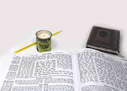 RAMBUE 24 Hour Yartzeit Memorial Candle in Tins (6 Pack)- White Perffin Wax Candle Burning Time Aprox. 1 Day