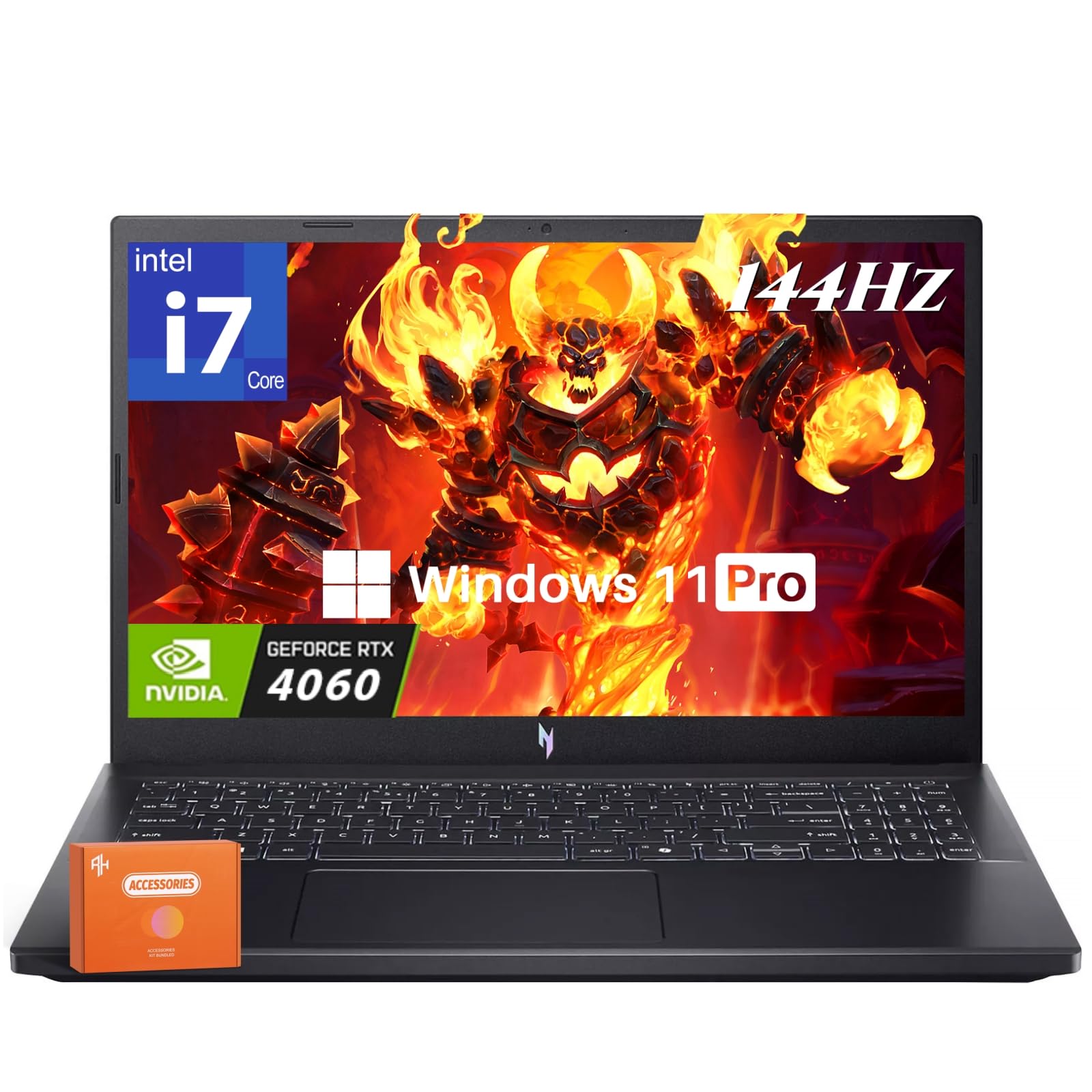 Acer Predator Helios 300 Gaming Laptop, 15.6" Full HD IPS, Intel i7 CPU, 16GB DDR4 RAM, 256GB SSD, GeForce GTX 1060-6GB, VR Ready, Red Backlit KB, Metal Chassis, Windows 10 64-bit, G3-571-77QK